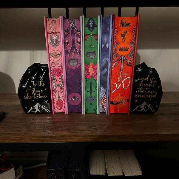 Pre- Order - Obsidian Bookends - Book Quote Bookends - Throne of Glass ...