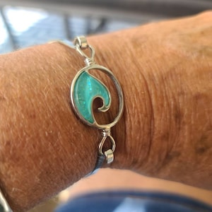 Wave Bracelet Bangle Ocean Beach Jewelry - Etsy
