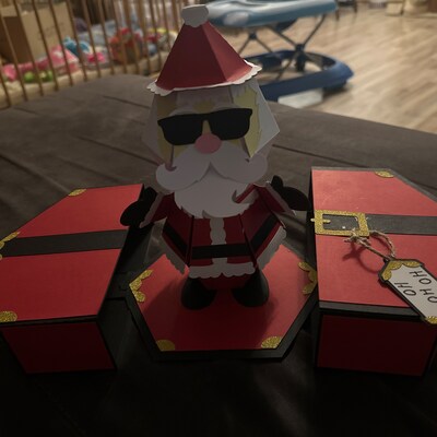 SANTA BOX Card SVG Instant Download Svg Project for Cricut, Scanncut ...