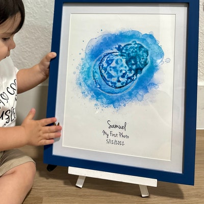 Custom IVF Art Embryo Watercolor Personalized Pregnancy Gift Nursery ...