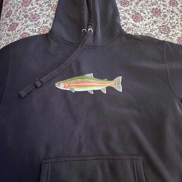 Swimming Brook Trout Sticker | Kiss-cut Vinyl Fishing Decal - Etsy