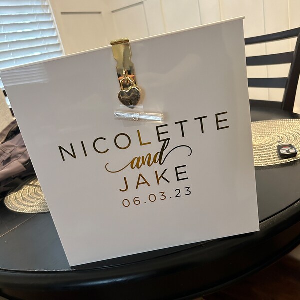 Couples Names Wedding Decal - Custom Names Wedding Decal Sticker - Card ...