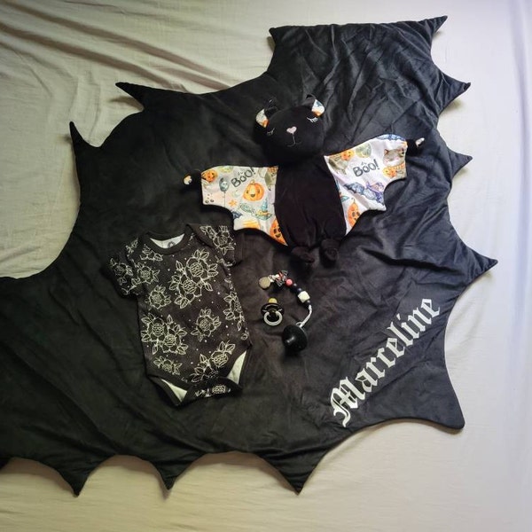 Baby Black Bat Customized Play Mat, Room Mat, or Blanket - Etsy