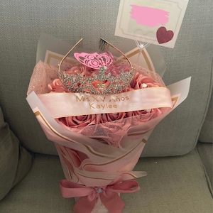 Glitter Ramo Buchon, Eternal Rose Bouquet, Handmade Fake Flowers ...