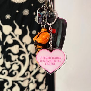 Return to Fat Ass Keychain Acrylic Keychain Baddie Keychain - Etsy