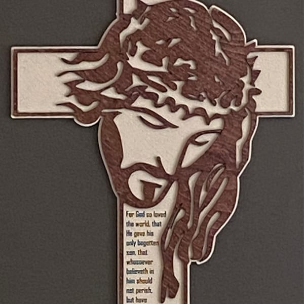 Jesus Cross SVG File Crucifix Faith Cross Laser Cut Design Digital ...