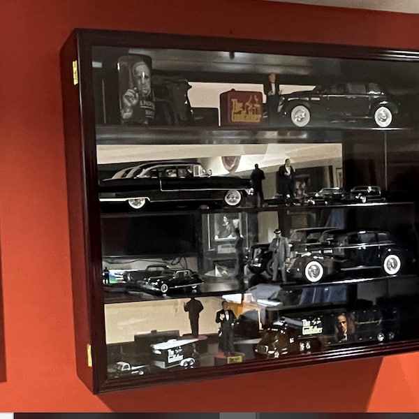 1/18 Scale Diecast Display Case Cabinet Holder Rack W/ UV Protection ...