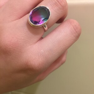 Natural Neon Red Garnet Ring 925 Solid Sterling Silver Rose | Etsy