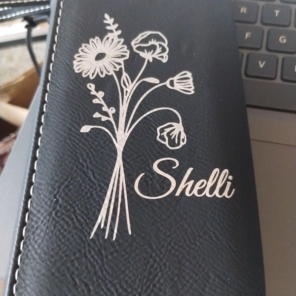 Birth Month Flower Engraved Manicure Set, Custom 7-piece Manicure and ...