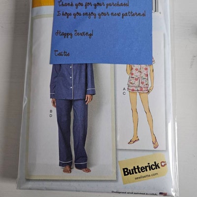 Sewing Pattern for Womens Pajamas, Pajama Top and Bottoms, Pajama ...