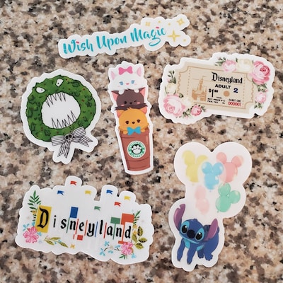 Disneyland Admission Ticket Sticker/ Retro Floral Disney Laptop ...