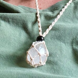 Woven Basket Waxed Hemp Interchangeable Adjustable Crystal Net Cord ...