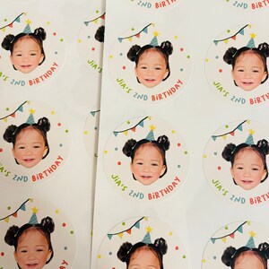 Kids Birthday Stickerpersonalized Birthday Stickercustom Kid Birthday ...