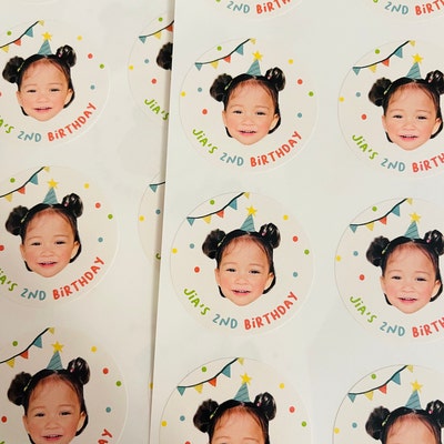 Kids Birthday Stickerpersonalized Birthday Stickercustom Kid Birthday ...