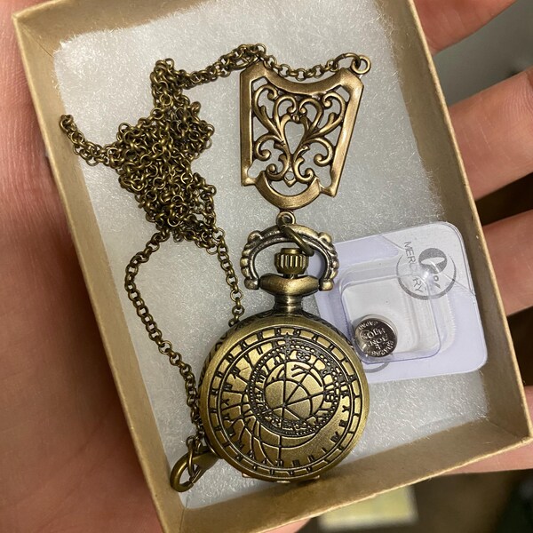 Time Lord Watch Pendant Necklace in Vintage Bronze - Etsy