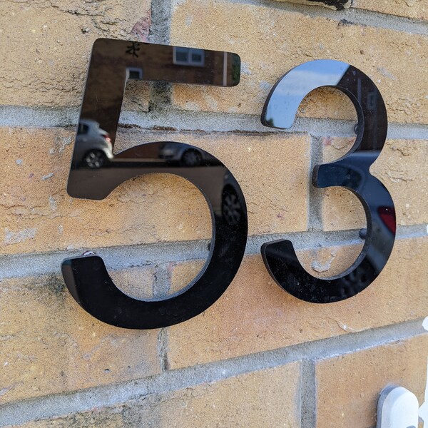 Modern Acrylic House Number, Numbers, Floating Digits, Easy to Read ...