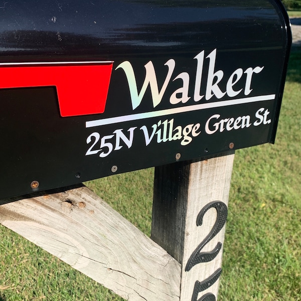 Personalized Reflective Mailbox Decal - Custom Reflector House Address ...