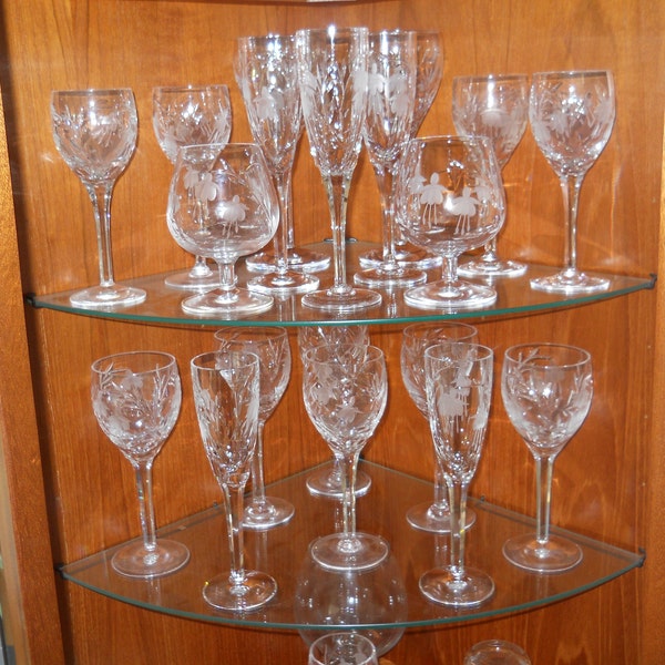 Stuart Crystal Richmond Cut Whisky Glass Glasses 3 1/4" 8.3 Cm Tall 1st ...