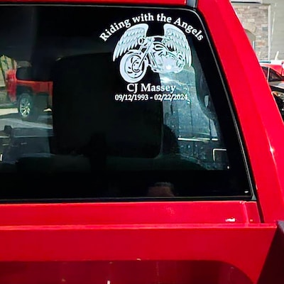 In Loving Memory Decal Memorial Decal Forever in Our Hearts Decal ...