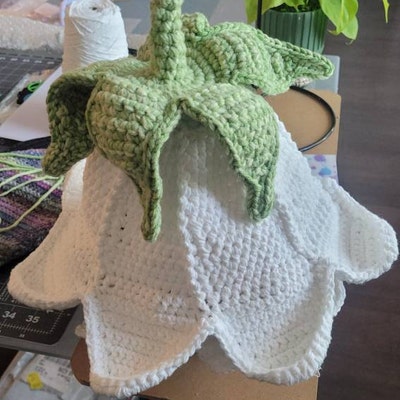 Crochet Flower Fairy Hat Pattern Fantasy Nymph Witch Cosplay Costume ...
