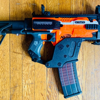 Full Auto Nerf Stryfe 130 FPS With Upgraded Motors, Flywheels, Cage ...