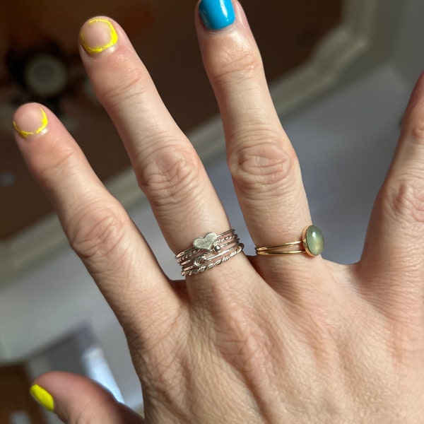 Spinner Ring Sterling Silver Stacking Ring - Etsy