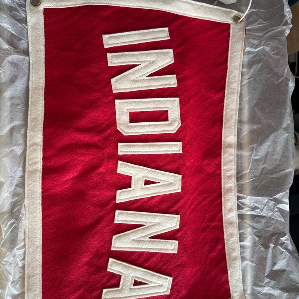 Indiana Wall Pennant - Etsy