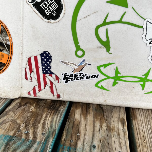 Im Fast as F* Boi Blue Wing Teal Duck Sticker - Etsy