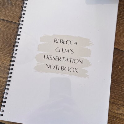 Personalised Dissertation A4 Notebook Dissertation Journal Dissertation ...