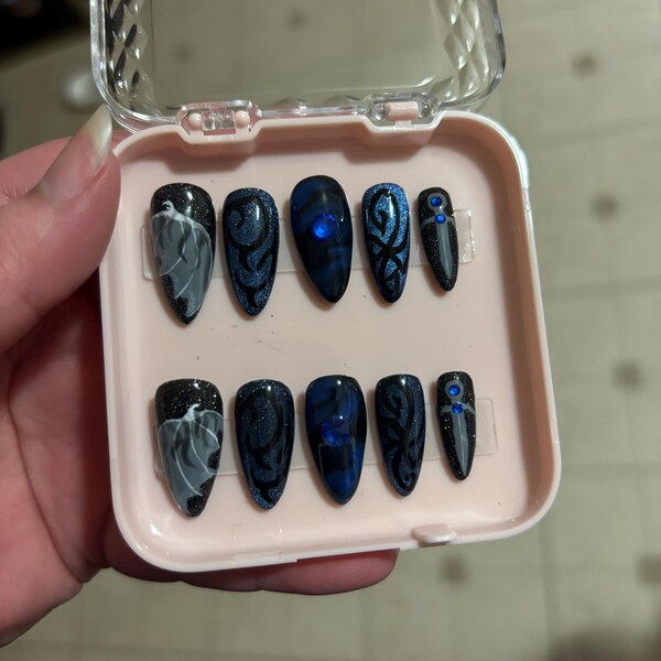 Friday the 13th Inspired Press on Nails Luxury Nails Halloween Nails ...