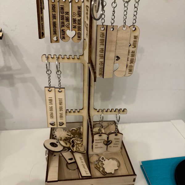 Keychain Display Stand Laser Cut Svg Files, Vector Files for Wood Laser ...
