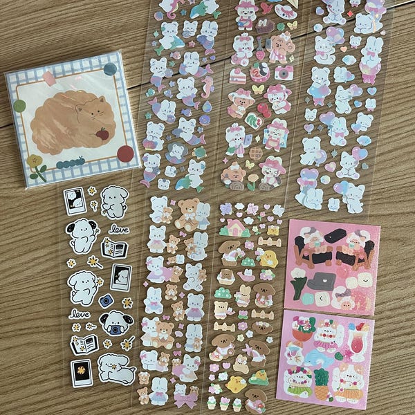 Kawaii Sticker Sheets | Cute Stawberry Sticker Sheets | Kpop Polco Deco ...