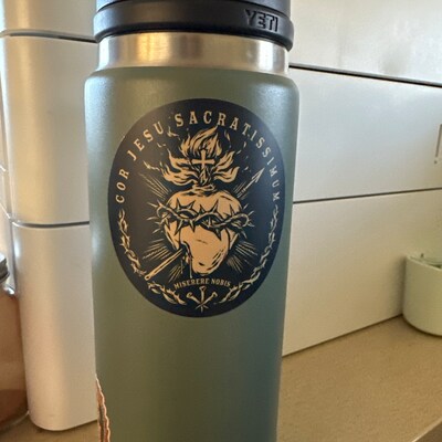 3 Cor Jesu Sacratissimum Vinyl Sticker - Etsy