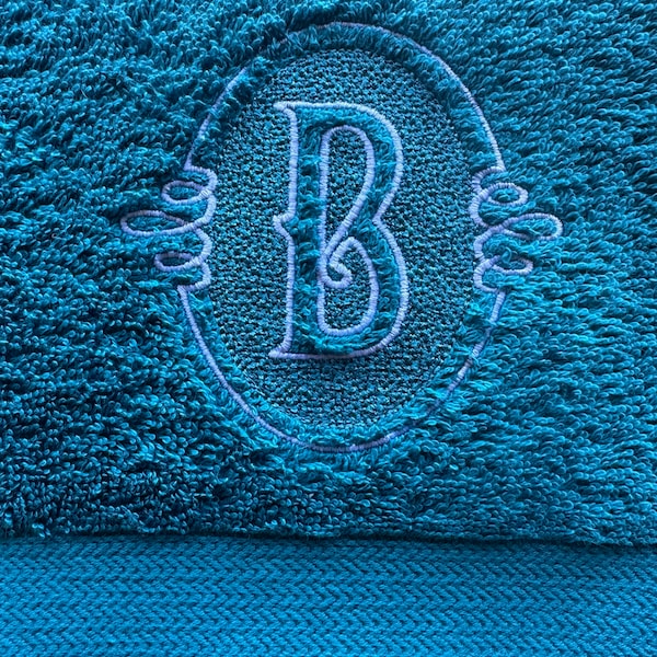 Embossed Monogram Terry Towel Machine Embroidery Designs A-Z in ...