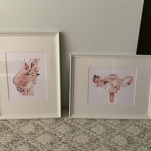 Uterus Anatomy Print, Female Reproductive System, Uterus Art, OBGYN ...