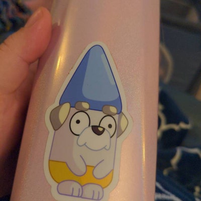 Bluey Meditation Garden Gnome Sticker Decal - Etsy