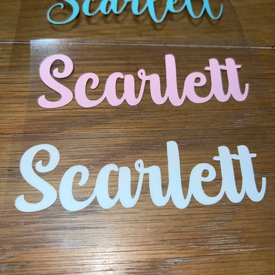 Personalised Iron on Name Decals, Name or Custom Text, Custom Heat ...