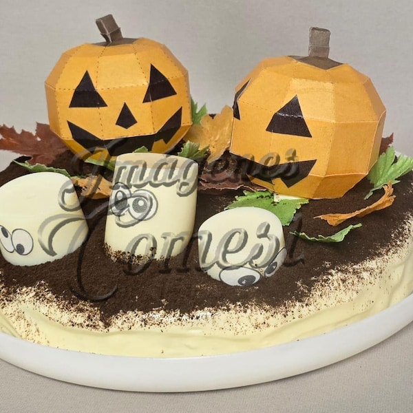 Pumpkins Pumpkin Papercraft 3D, Pepakura Pdf Template Low Polygonal ...