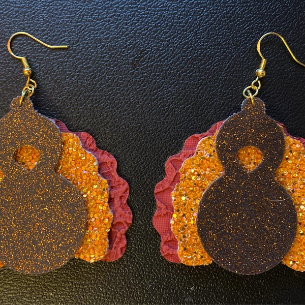 Turkey Earrings SVG – Thanksgiving Earring Template (cut Files) - Etsy