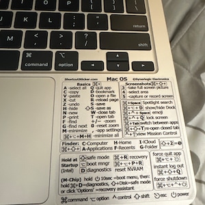 Word/excel for Mac Quick Reference Guide Keyboard Shortcut Stickers ...