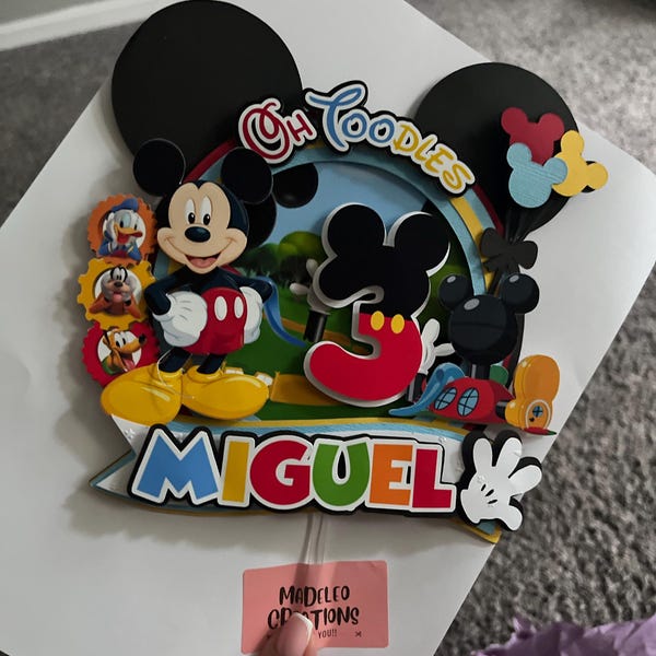 Inspired Mouse Cake Topper, First Birthday Cake Topper, Mickey Mouse ...