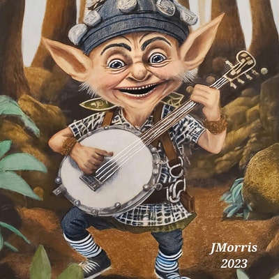 21 Jolly Creatures happy Elves, Gnomes and Babies Riding Dragons Set 2 ...