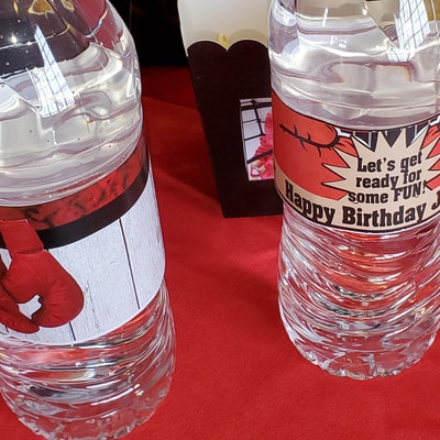 DIY: Boxing Theme Knock Out Water Bottle Labels Customized - Etsy