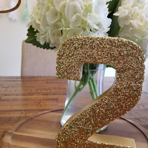 Pink Numbers-pink Glitter Number 2-numbers,birthday Photo Prop ...