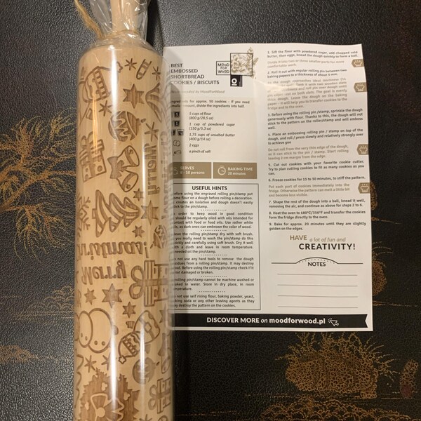 CHRISTMAS VIBE Set of 4, MINI Embossing Rolling Pin for Cookies ...