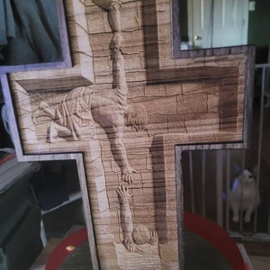 Digital Engraving File jesus Cross Well 3D Illusion File for - Etsy