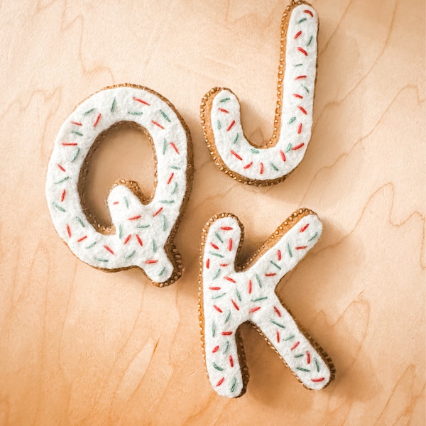 PDF Pattern for Uppercase Felt Sprinkled Sugar Cookie Alphabet Letters ...