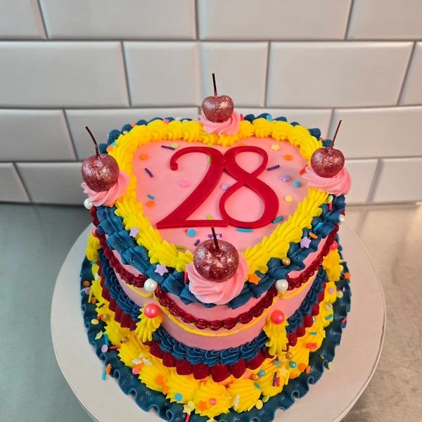 Elongated Acrylic Cross Cake Charm | Slim Cross Baptism Cake Charm ...