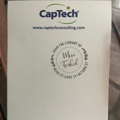 Custom Book Stamp. Self Ink or Wood Handle. Personalized With Your Name ...