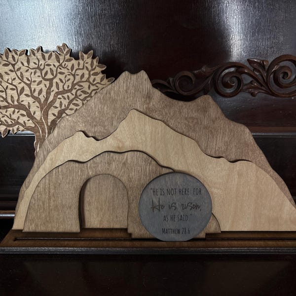 Hidden Jesus Wood Plaque, Minimalist Jesus Word Art, Laser Cut ...